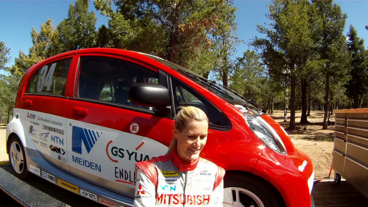 Beccy Gordon's test run in the Mitsubishi i for Pikes Peak Int'l Hill Climb
